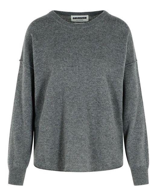 Colorush 'Hazey Chill' Dark Cashmere Sweater in Gray | Lyst