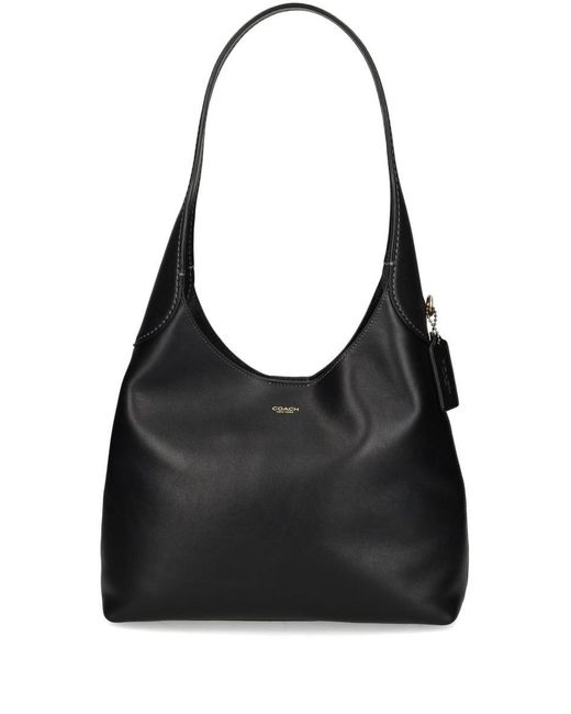 COACH Brooklyn 28 Leather Hobo Bag in Black | Lyst