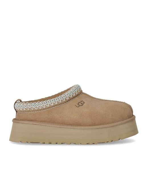 UGG Tazz Sand Platform Slipper in Brown | Lyst UK