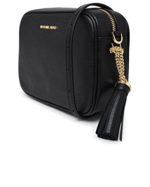 Michael Kors Black Saffiano Leather Jet Set Bag | Lyst