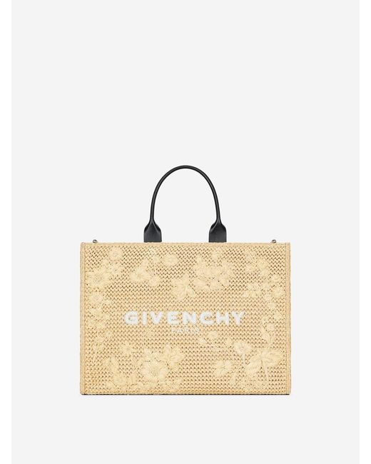 Givenchy Raffia Tote Bag in Natural | Lyst