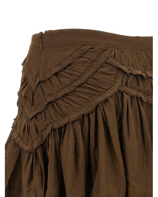 Isabel Marant Ceola' Skirt in Brown | Lyst UK