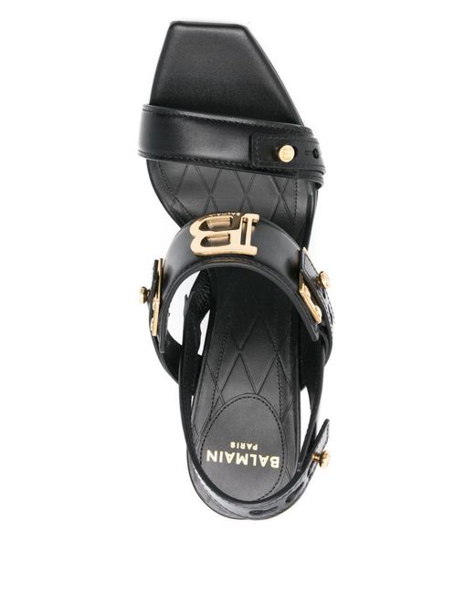 Balmain Sandals in Black | Lyst