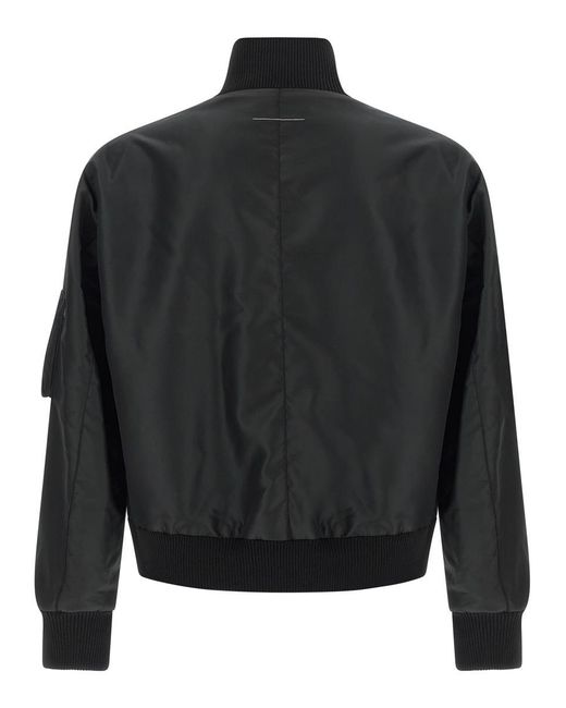 MM6 by Maison Margiela Stitch Line' Bomber Jacket in Black for Men | Lyst
