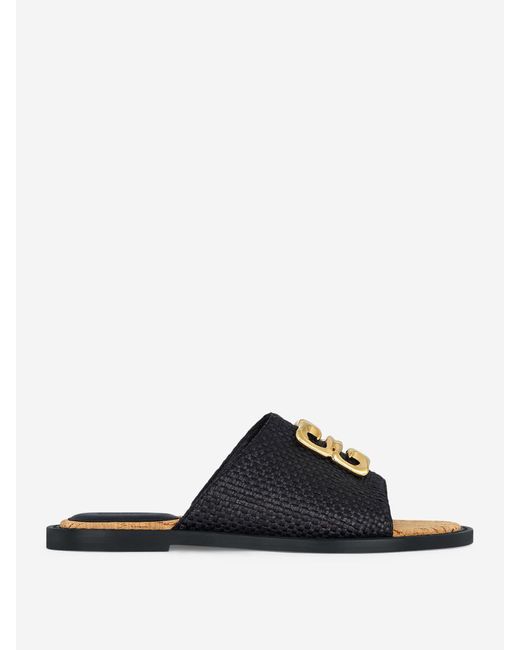 Givenchy Mule 4G Liquid Sandals in Black | Lyst