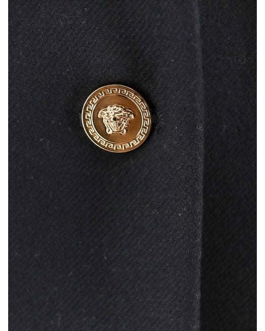 Versace Coat in Black | Lyst