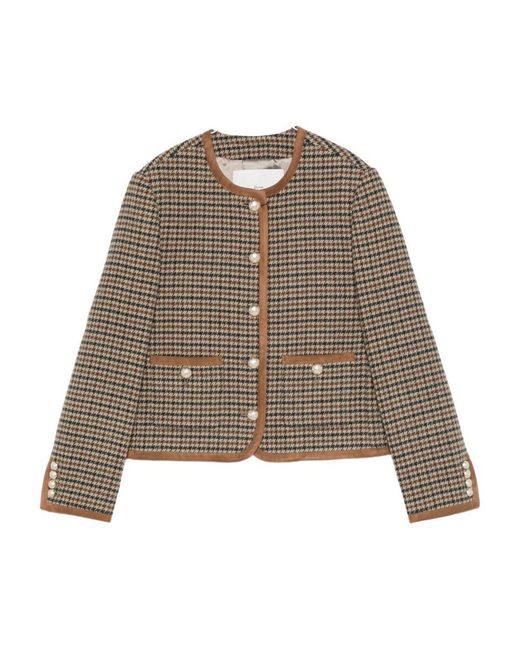 DUNST Wool Tweed Jacket in Brown | Lyst