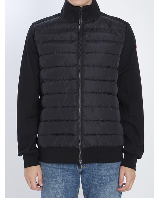 Canada Goose Hybridge Huron Zip Up Jacket in Black for Men | Lyst UK