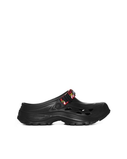 Lanvin X Suicoke Curb Rubber Slippers in Black for Men | Lyst