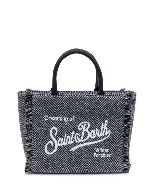 Mc2 Saint Barth Tweed Bag Dreaming Of Saint Barth in Blue | Lyst UK