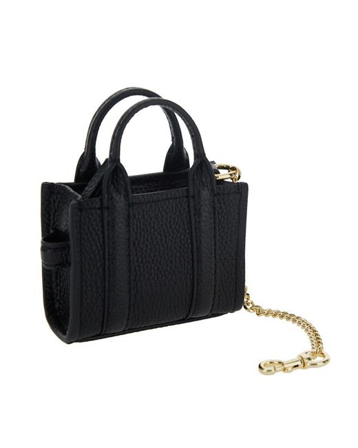 Marc Jacobs 'The Nano Tote Bag' Key-Chain With Embossed Logo in Black ...