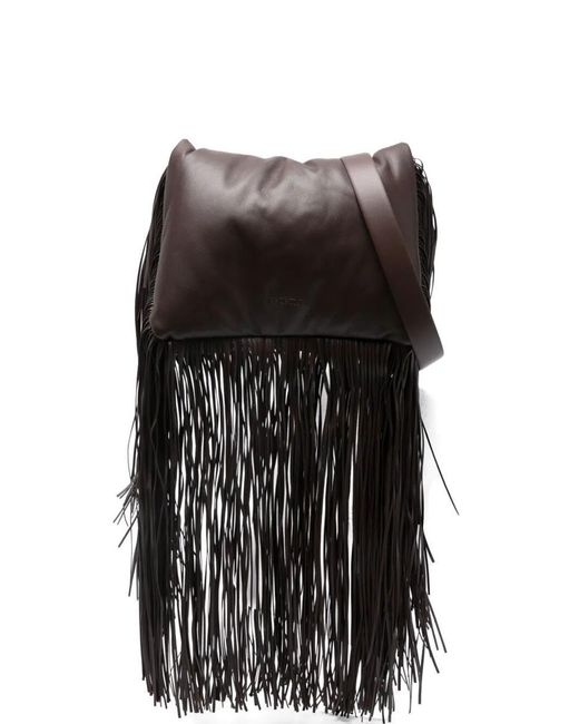 Sportmax "Soffyfringes" Maxi Soft Fringes Bag Bags in Black | Lyst UK