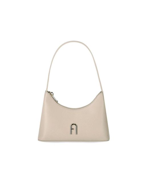 Furla Leather Hobo Bag in White | Lyst