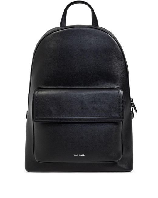 Paul Smith Leather Backpack in Black for Men | Lyst UK