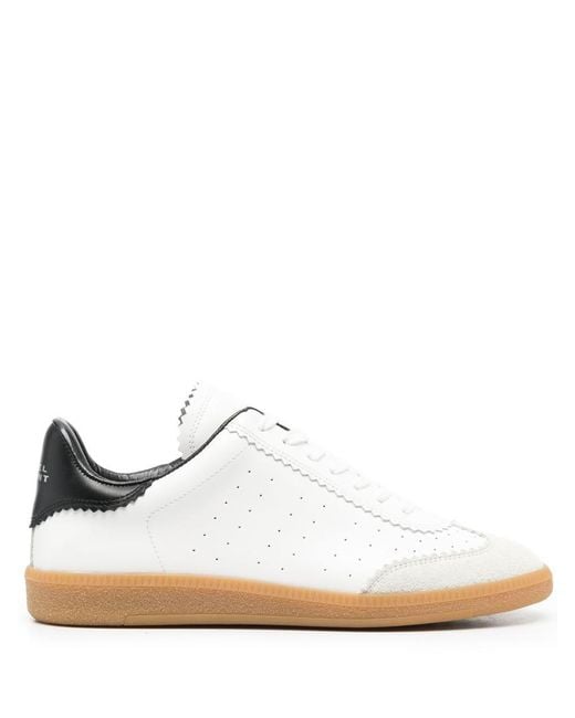 Isabel Marant Bryce Leather Sneakers in White | Lyst UK
