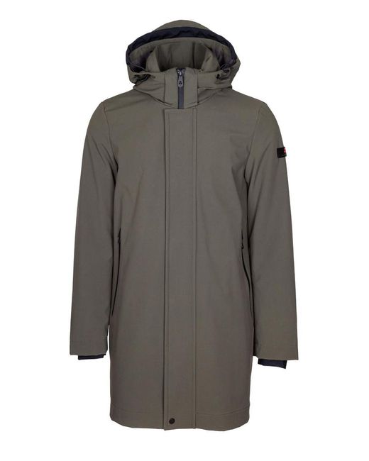 Peuterey Smooth Trench Coat in Grey for Men | Lyst UK