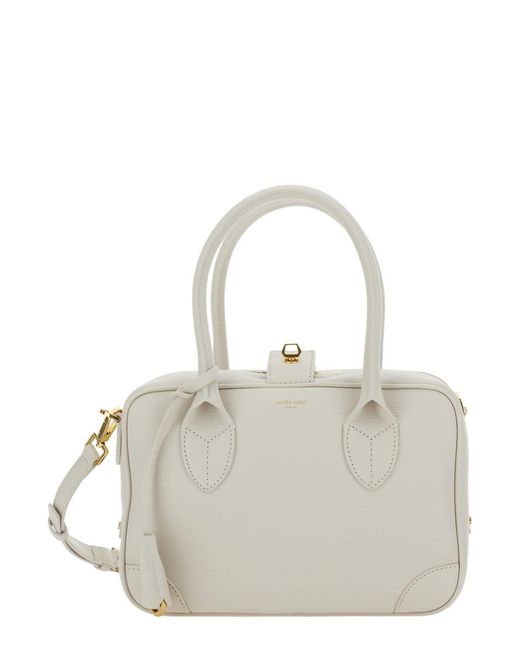 Golden Goose 'Vita' Handbag With Laminated Logo in Metallic | Lyst