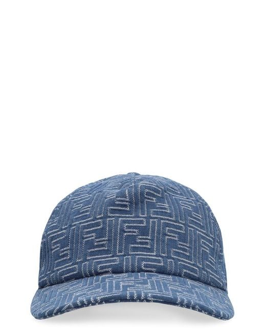 Fendi Baseball Cap in Blue for Men | Lyst UK