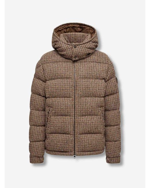 Moncler Short Puffer Montgenevre in Brown for Men | Lyst
