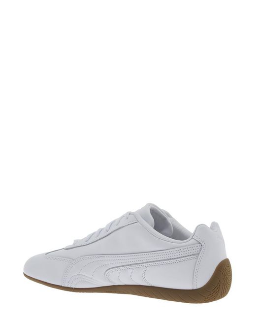 PUMA 'speedcat' White Low Top Sneakers With Embossed Logo On The Tongue ...