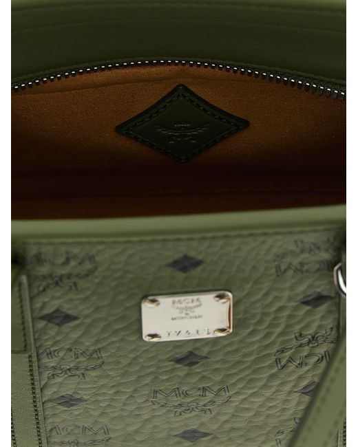 MCM Toni Tote Bag in Green | Lyst UK