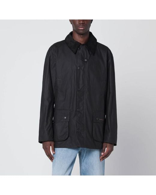 Barbour Rustic/Classic Ashby Waxed Cotton Jacket in Black for Men | Lyst UK