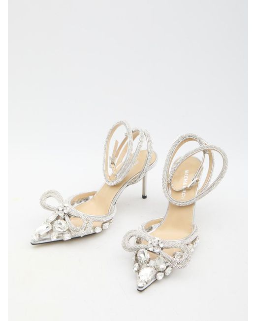 Mach & Mach Double Bow High Heels in Natural | Lyst