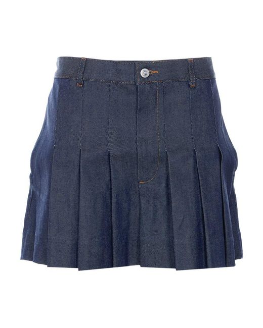 A.P.C. Mini Jupe Plissée Clothing in Blue | Lyst UK