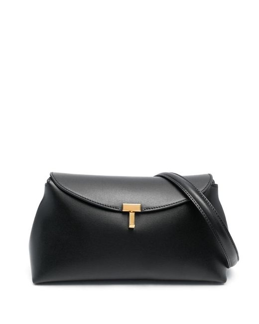 TOTEME T-Lock Leather Clutch in Black | Lyst UK