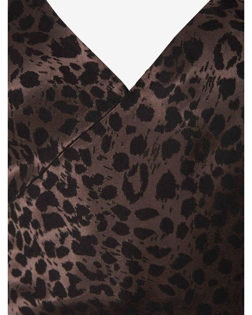 Alexander McQueen Leopard Print Maxi Dress | Lyst