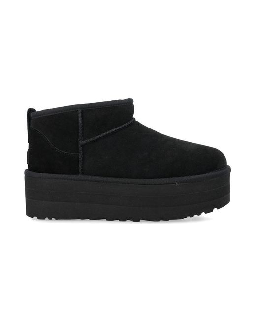 UGG W Classic Ultra Mini Platform in Black | Lyst