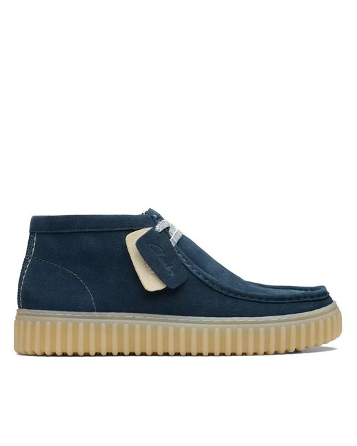 Clarks Torhill Hi Shoes in Blue for Men | Lyst