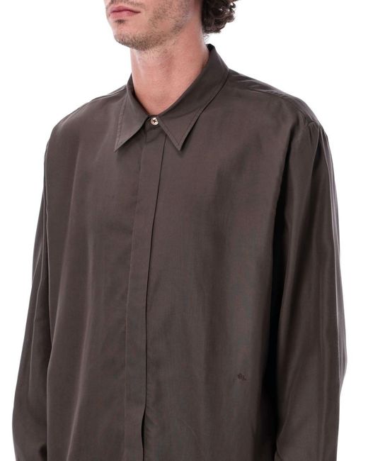 Our Legacy Oversized Tencel Shirt in Grey for Men | Lyst UK