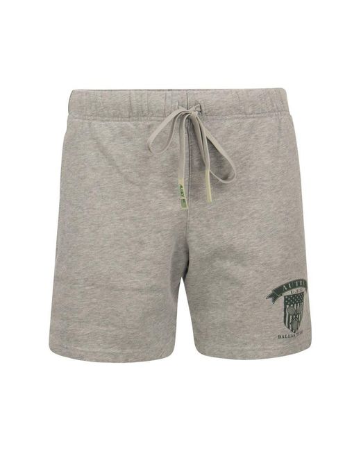 Autry Cotton Bermuda Shorts With Tennis Club Logo in Grey (Gray) for ...