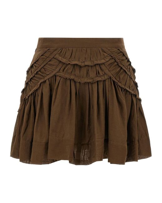 Isabel Marant Ceola' Skirt in Brown | Lyst UK