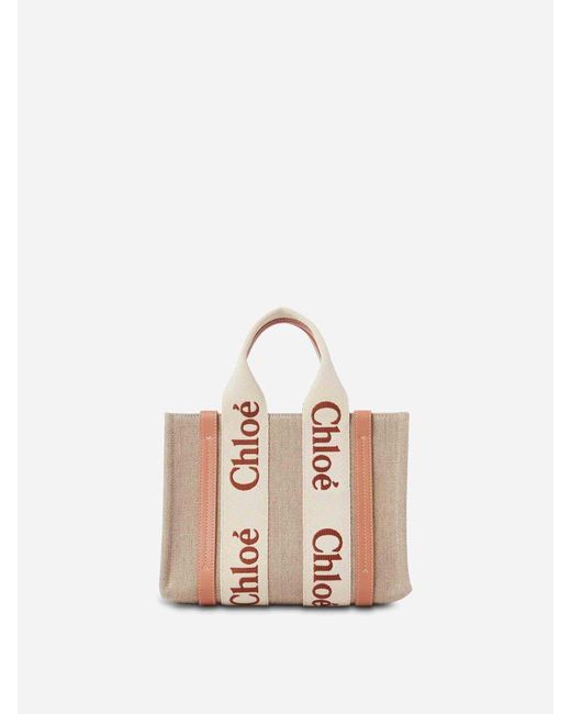 Chloé Woody Mini Tote Bag in Pink | Lyst