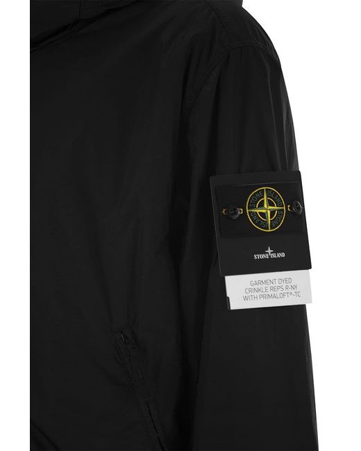 Stone Island Eco-Conscious Lightweight Hooded Jacket in Black for Men ...