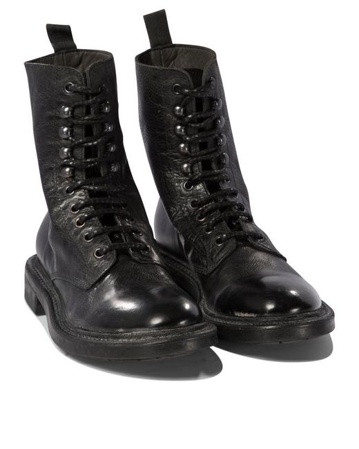 Moma "Bristol" Combat Boots in Black | Lyst