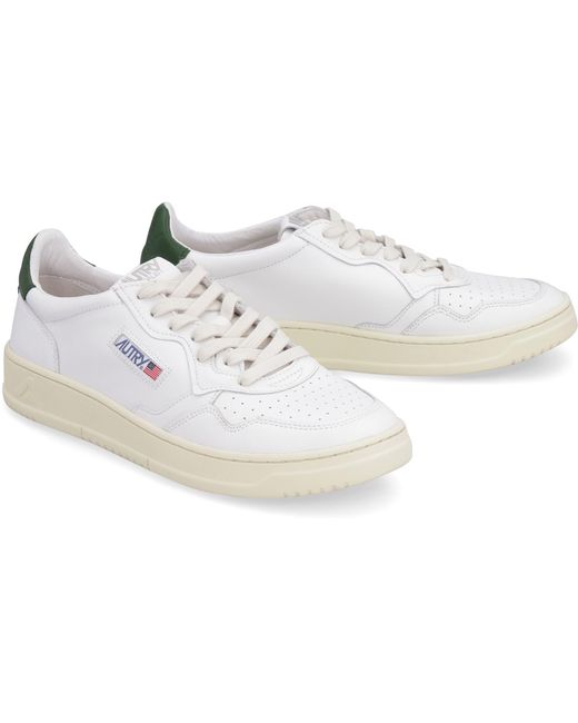 Autry Medalist Leather Low-Top Sneakers in White for Men | Lyst UK