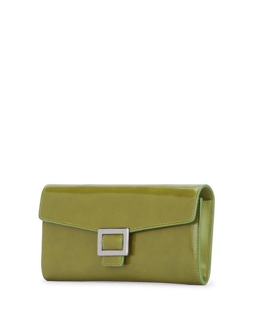 Roger Vivier Belle Vivier Wallet Chain in Green | Lyst UK