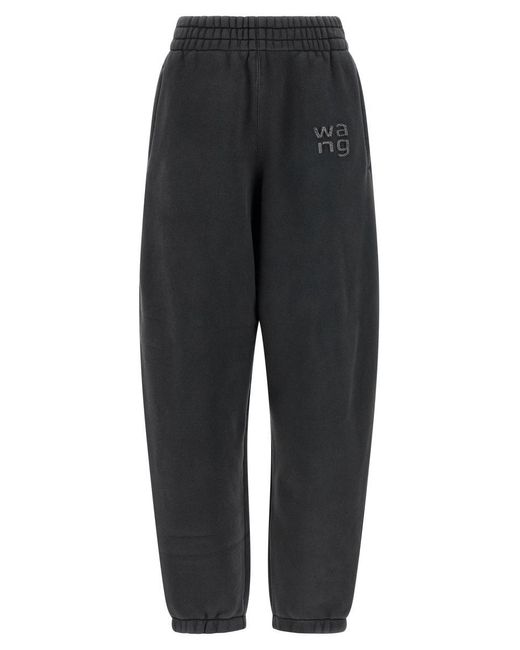 T By Alexander Wang 'Hotfix Logo' Joggers in Black | Lyst UK