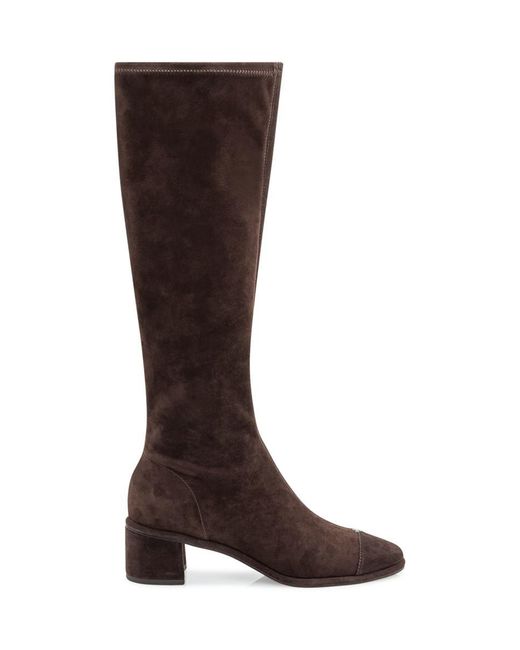 Tory Burch Tall Brown Suede Boots | Lyst UK
