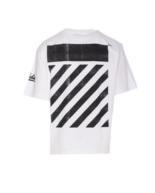 Off-White c/o Virgil Abloh Off Big Off Diagonal Skate T-Shirt in White ...