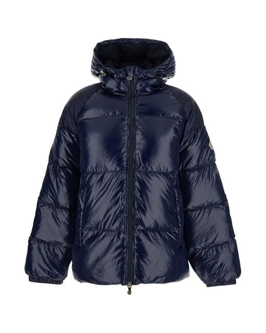 Pyrenex 'Sten' Down Jacket With Drawstring Hood And Logo Patch in Blue ...