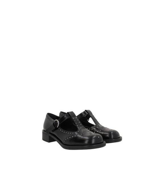 Miu Miu Flat Shoes in Black | Lyst