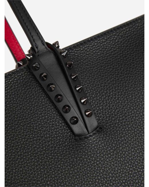 Christian Louboutin Studded Cabata Shoulder Bag in Black | Lyst