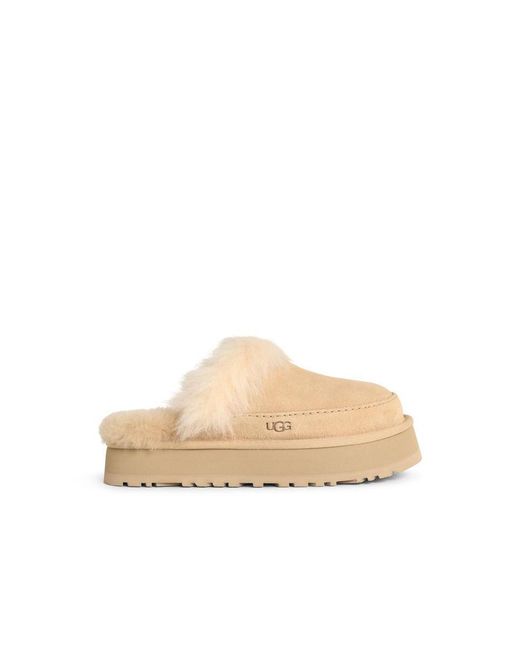 UGG Floppy Chalet' Suedesabbia Slippers in Natural | Lyst UK