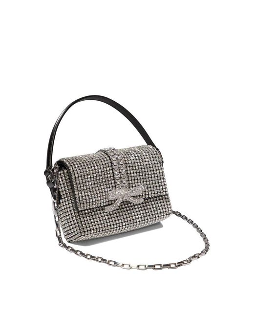 Self-Portrait "Chainmail" Shoulder Bag in Metallic | Lyst