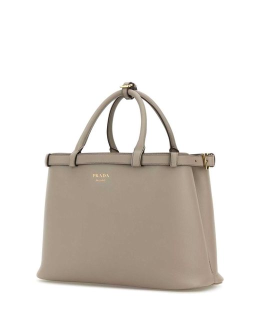 Prada Handbags in Gray | Lyst