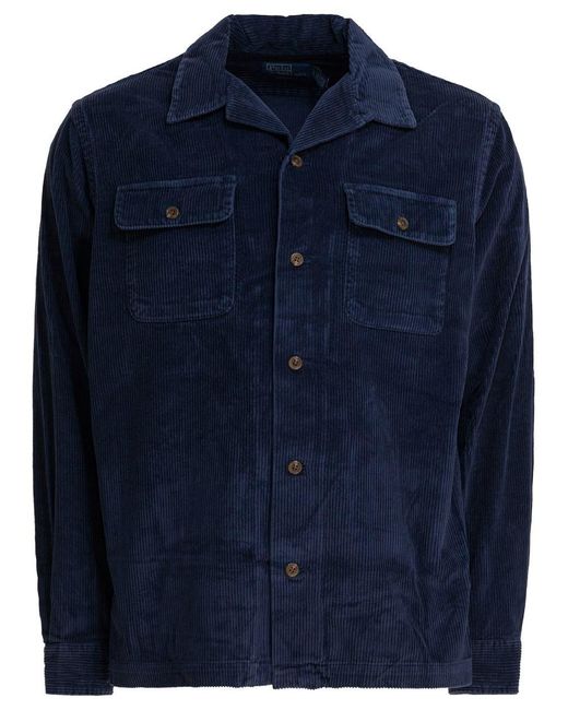 Polo Ralph Lauren Saharan Overshirt Jacket in Blue for Men | Lyst UK